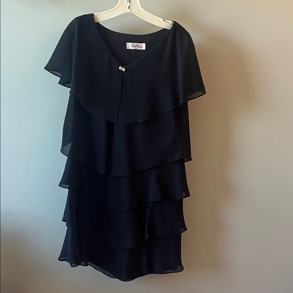 Patra | Dresses | Patra Chic Black Ruffled Mini Dress | Poshmark